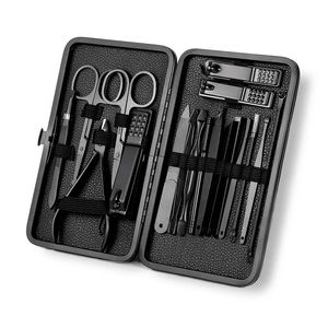 Makeup | 18 Piece Classic Black Manicure Set Hand Feet Facial Stainless ...
